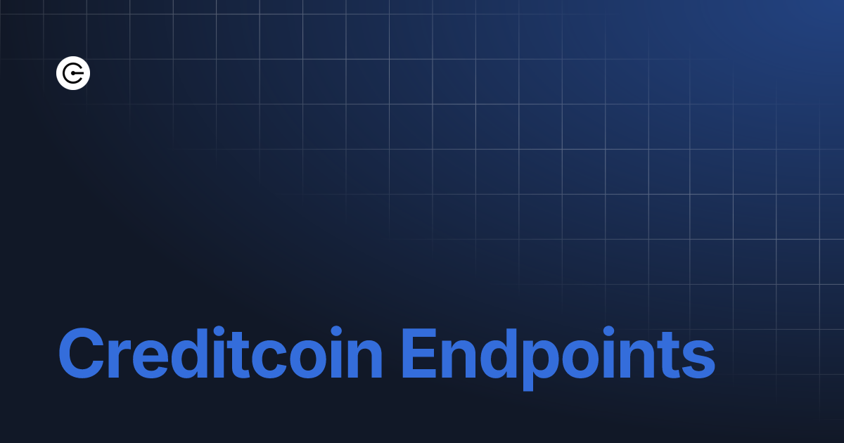 Creditcoin Endpoints